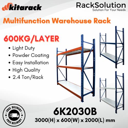 Jual Rak Gudang Besi 600kg / Layer Medium Duty Starter Rack 3 Meter ...