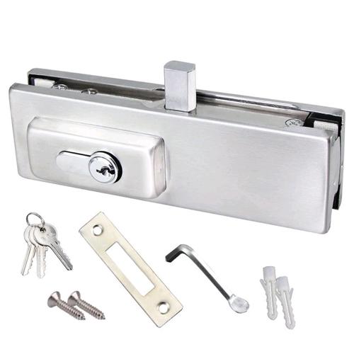 Jual Fitting glass door lock stainless steel/kunci pintu kaca bawah ...