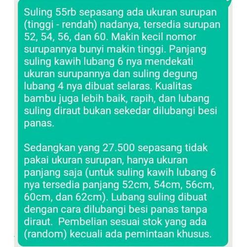 Jual SULING SERULING BAMBU PENTATONIS GAMELAN SUNDA SET 2 LUBANG 6 DAN ...