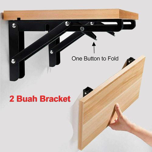 Promo Siku Engsel Rak Dinding Tembok Lipat Stainless Bracket Hook Siku ...