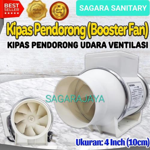 Jual 4 in inline duct boster fan / blower penghisap asap dapur silent 4 ...