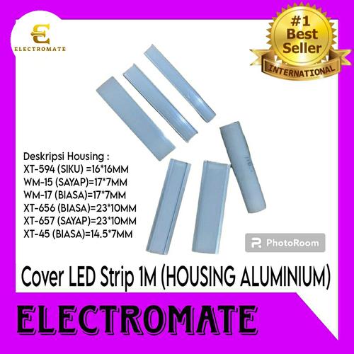 Jual Cover LED Strip PANJANG 1 METER (HOUSING ALUMINIUM) 100% ORIGINAL ...