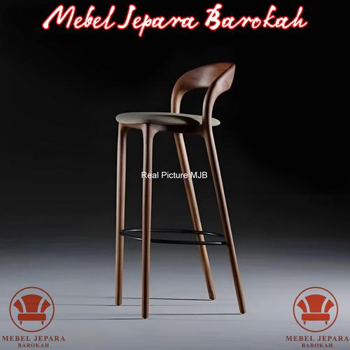 Jual Kursi Bar Stool Kayu Jati Minimalis Kursi Kafe Tinggi Klasik Bar ...