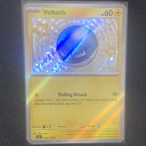 Promo Voltorb shiny sv4a 238/190 s pokemon harta berkilau ex tcg ...