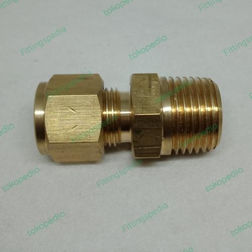 Jual Fitting Male Connector OD 8mm X 3/8" BSPT Brass - Jakarta Barat - Fittingspedia | Tokopedia