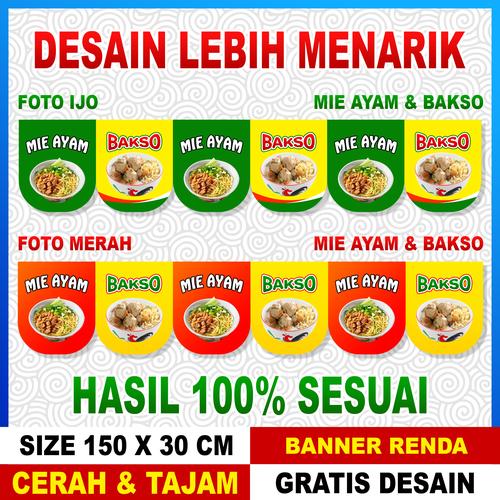 Jual BANNER RENDA MIE AYAM BAKSO KULINER / BANNER BOOTH GEROBAK TERBAIK ...