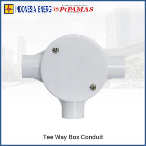 Jual Tee Way Box Conduit 20mm T DUS Cabang 3 | FITTING SAMBUNGAN PIPA ...