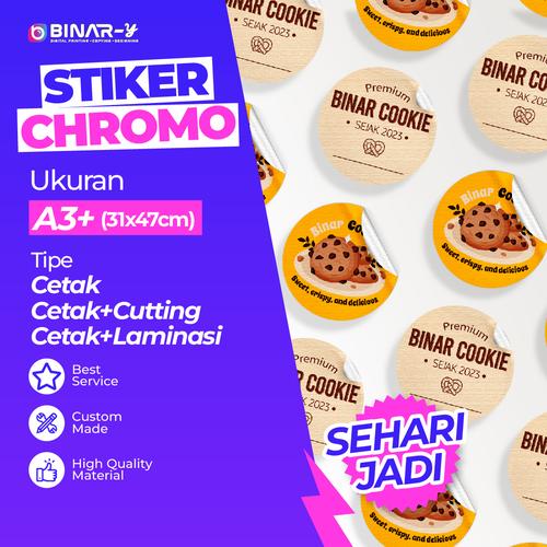 Jual Cetak Sticker Chromo - Sticker Label A3+ - Sticker Kemasan | 1 ...