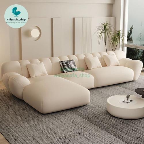 Jual Sofa L Minimalis Estetik Model Terbaru / Sofa Selonjor Busa ...