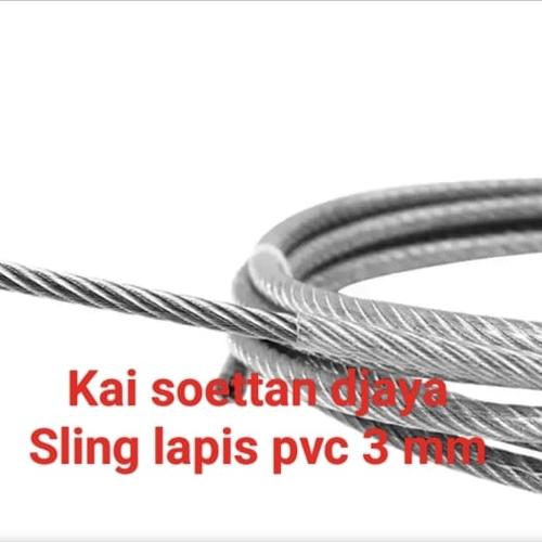 Jual kawat seling galvanis 3mm lapis pvc / kawat Sling 3mm lapis pvc 1000m - Jakarta Barat - Kai ...