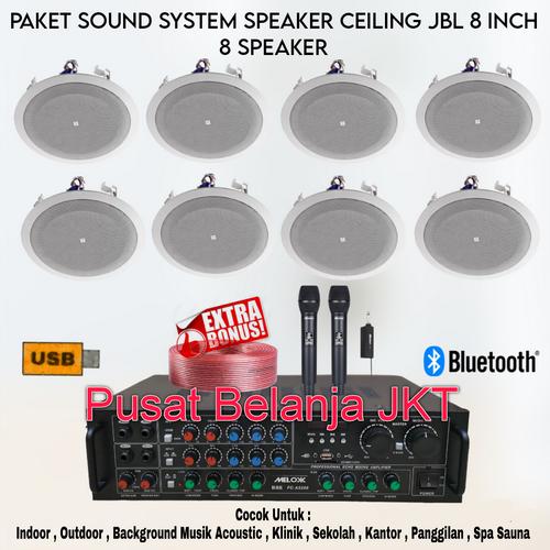 Jual Paket Sound Cafe Kantor Ruangan Speaker Ceiling JBL 8 Inch 8 ...