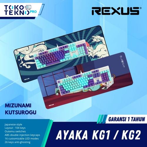 Jual Rexus Ayaka Series KG1-2 Combo Gaming Keyboard Deskmat Mousepad ...