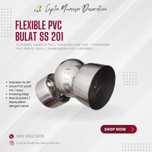 Jual Sambungan konektor PVC bulat / Fleksibel joint handrailing pvc ...