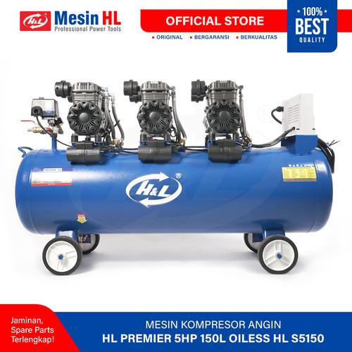 Promo HL Mesin Kompressor Angin/ Compressor Premier 5HP 150L Oiless HL ...