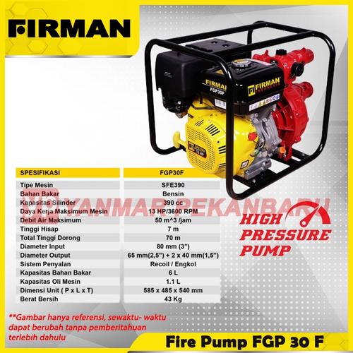 Jual Mesin Pompa Air Pemadam Fire Pump FIRMAN FGP 30 F - Kota Pekanbaru ...