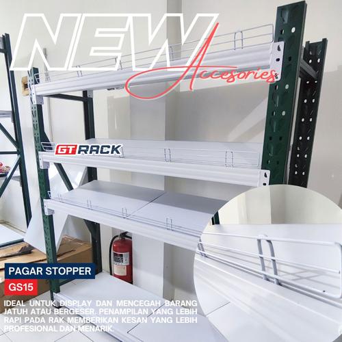 Jual PAGAR STOPPER BESI RAK GT RACK GS15 TOKO DISPLAY MINIMARKET GUDANG ...