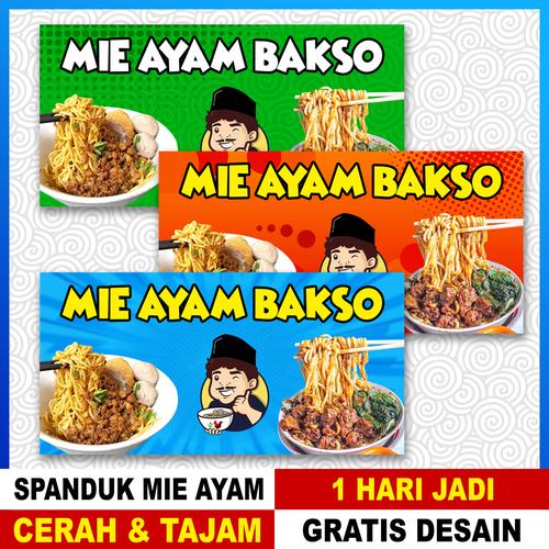 Jual BANNER SPANDUK MIE AYAM BAKSO / BANNER MIE AYAM / BANNER MIE LEVEL ...