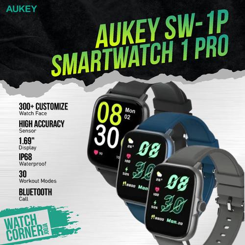 Jual AUKEY SmartWatch 1 Pro SW-1P Water Proof IP68 With Bluetooth Call ...