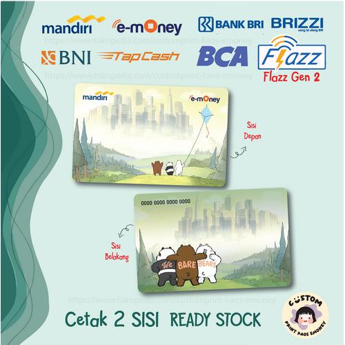 Jual KARTU EMONEY MANDIRI BCA GEN 2 BNI BRI ANIME KARTUN WE BARE BEARS ...