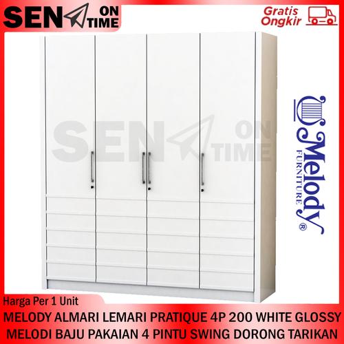 Jual [INSTANT] MELODY BUFET ALMARI LEMARI PRATIQUE 4P 200 4 PINTU SWING ...