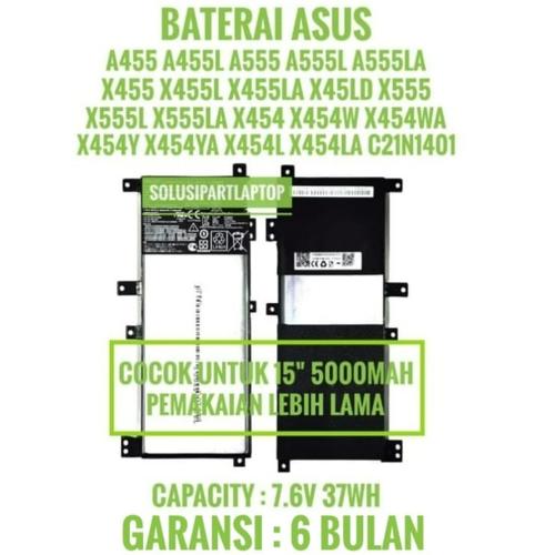 Jual Baterai Laptop Asus A555 A555L A555LA X555L X555LA C21N1401 - Kota ...
