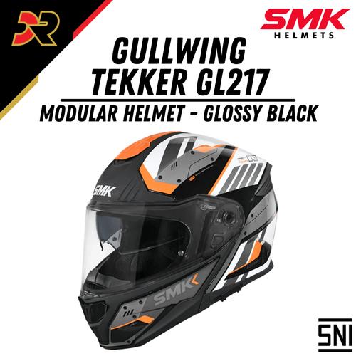 Jual SMK Gullwing GL217 Tekker Graphic Helm Modular Flip Up SNI ...