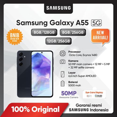 Jual Samsung Galaxy A55 5G ( 8GB/256GB ) - Garansi Resmi SEIN - Light Violet, 12GB/256GB - Kab ...