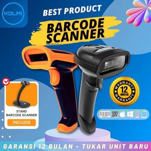 Jual KOLMI Barcode Scanner 2D QR Code Wired Wireless Bluetooth Storage ...