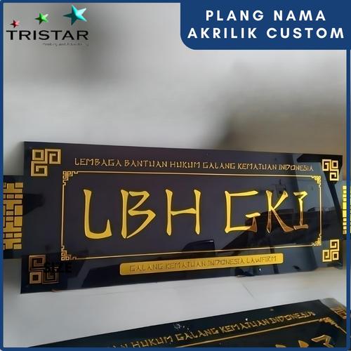 Jual Plang Akrilik Papan Nama Perusahaan Kantor Sign Board Outdoor ...