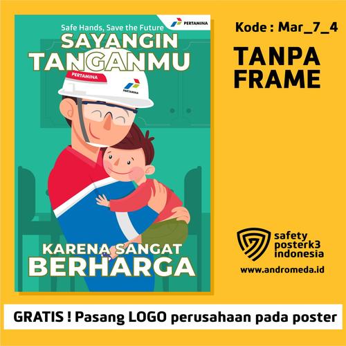 Jual Poster K3 Slogan Safety Pertamina, Kampanye Keselamatan Tangan 7_4 ...