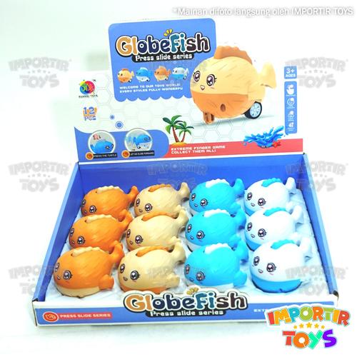 Jual Mainan ikan paus bulat lucu 3 warna dengan roda untuk anak-anak ...