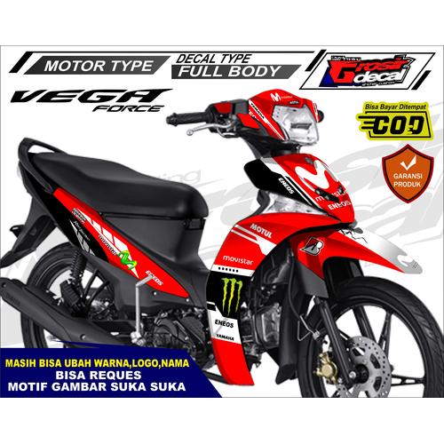 Jual Decal Stiker Vega Force Merah Full Body Fullset Bebas Reques ...