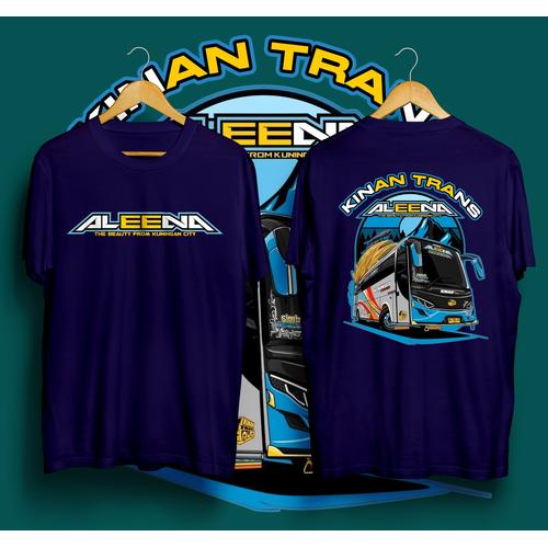 Jual Kaos BUS ALEENA KINAN TRANS // Kaos Bus Mania // Kaos Sablon Murah - Navy, size2 umur 3-4 ...