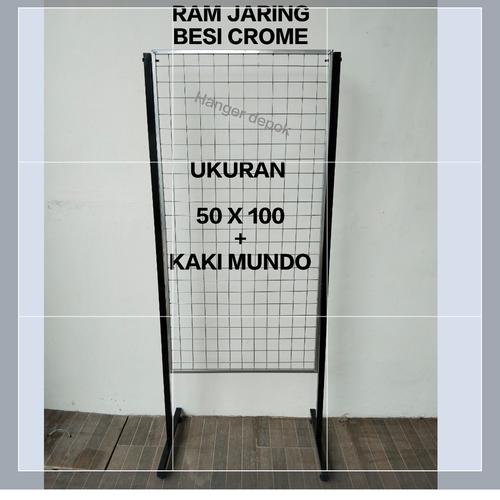 Jual RAM JARING BESI CROME TEBAL UKURAN 50 X 100 + KAKI MUNDO - Kota ...