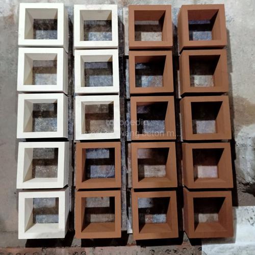 Jual roster beton kotak polos terakota & kalsit gravel 20×20 - Jakarta ...