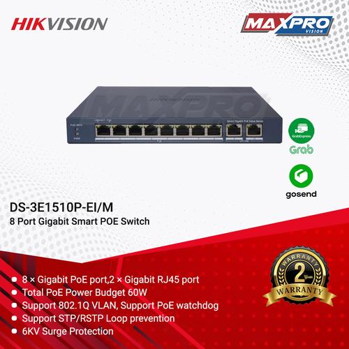 Jual DS-3E1510P-EI/M - HIKVISION 8 PORT GIGABIT SMART POE SWITCH 2 UPLINK - Jakarta Barat ...