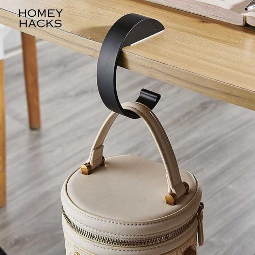 Jual Gantungan Meja Kerja Tas Lepas Pasang Portable Table Hook Hitam ...
