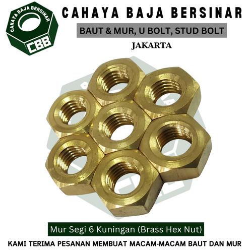 Jual Mur Segi 6 M10 - 1.50 Kuningan (Brass Hex Nut) - Jakarta Barat ...