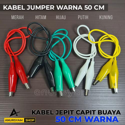 Jual Kabel Jepit Buaya Panjang 50 cm Kabel Jumper Warna SATUAN - KECIL ...