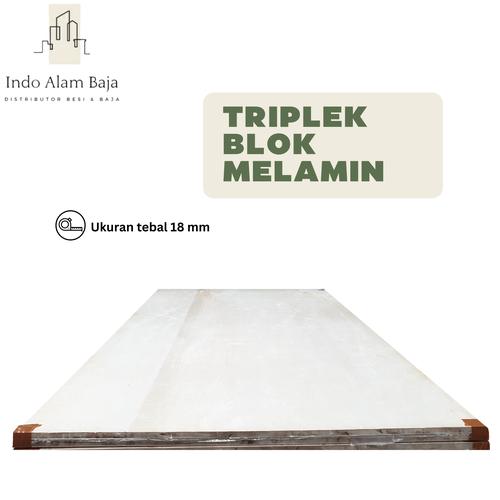 Jual Triplek Blok melamin 18mm doff 1 muka / 2 muka blok melamin - 2 ...