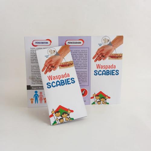 Jual Leaflet Waspada Scabies / Brosur Informasi Scabies, Leaflet ...