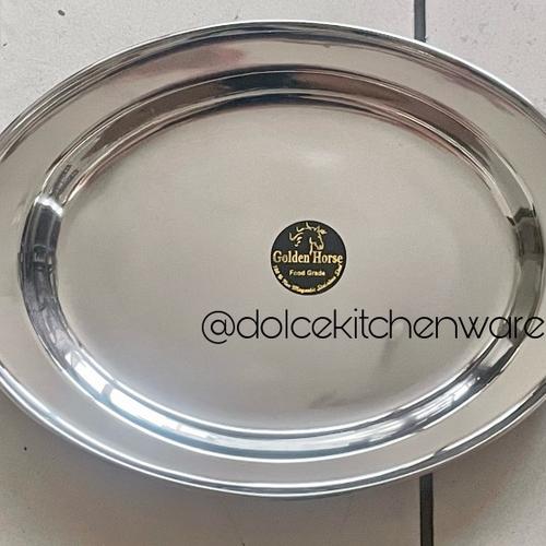 Jual Piring Lodor Oval Piring Saji Ikan Stainless Steel Golden Horse 30 ...