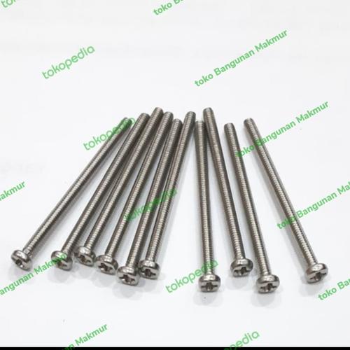 Jual Baut M2 JP Stainless Panjang 30mm 35mm 40mm 45mm 50mm isi 10pcs ...