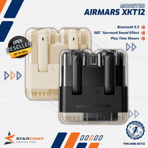 Jual MONSTER XKT12 EARPHONE TWS HEADSET EARBUDS NOISE REDUCTION ...