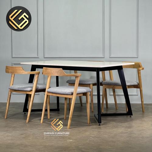 Jual meja makan minimalis meja cafe meja marmer - kursi - Kab. Jepara ...