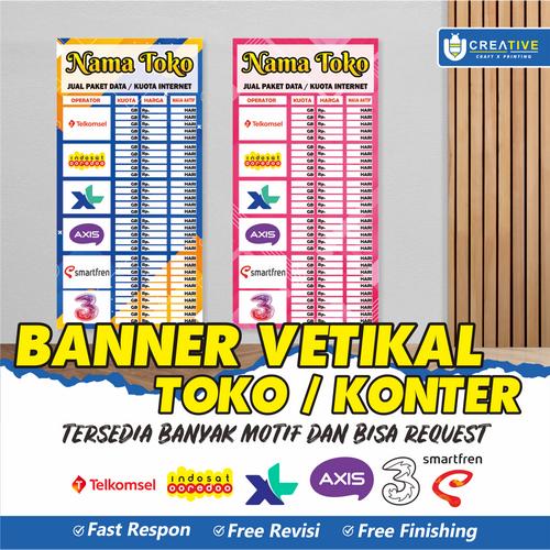 Jual Spanduk Banner Konter / Operator Cellular / Banner Daftar Harga ...