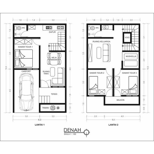 Jual Jasa desain denah rumah | design gambar rumah minimalis - Jakarta ...