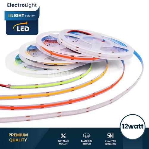 Promo Lampu LED strip COB 12Volt dotless 5meter merah biru hijau kuning ...