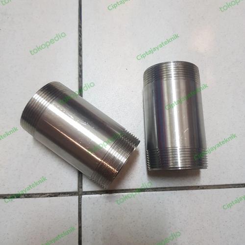 Jual pipa nepel stainless steel 304 10cm 3/8" - Pipa Incian 10 cm ...