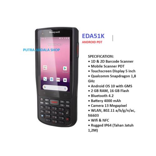 Jual HONEYWELL SCANPAL EDA51K SCANNER BARCODE EDA51 K ANDROID 2D - Kab ...